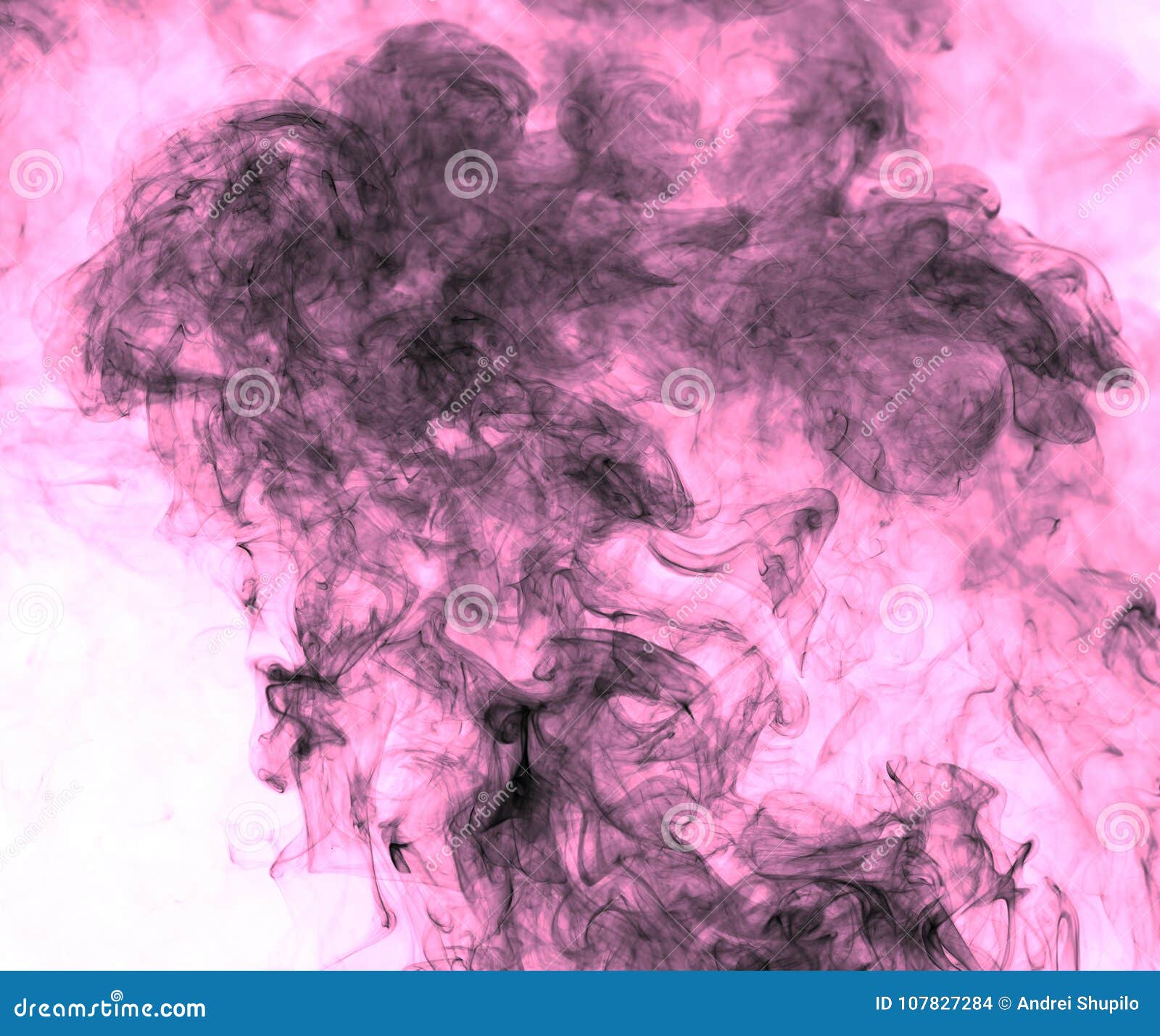 Red Smoke on White Background. Inversion Stock Photo - Image of shape ...