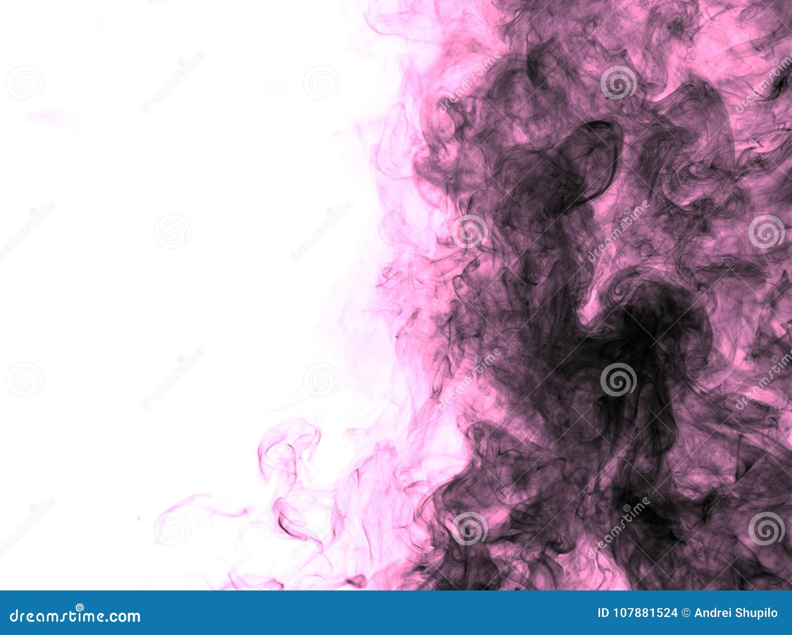 Red Smoke on White Background. Inversion Stock Photo - Image of form ...