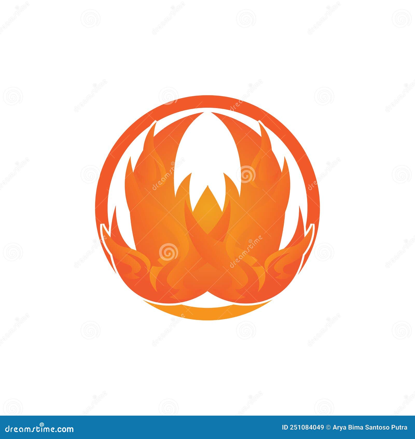 Red Smoldering Fire Icon Vector Logo, Classic Retro Design Stock Vector ...