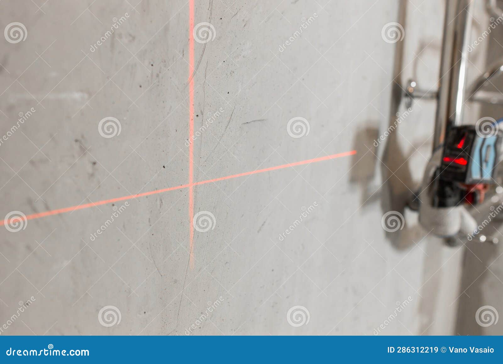 Red Smooth Lines from the Laser Level Stock Image - Image of technology ...