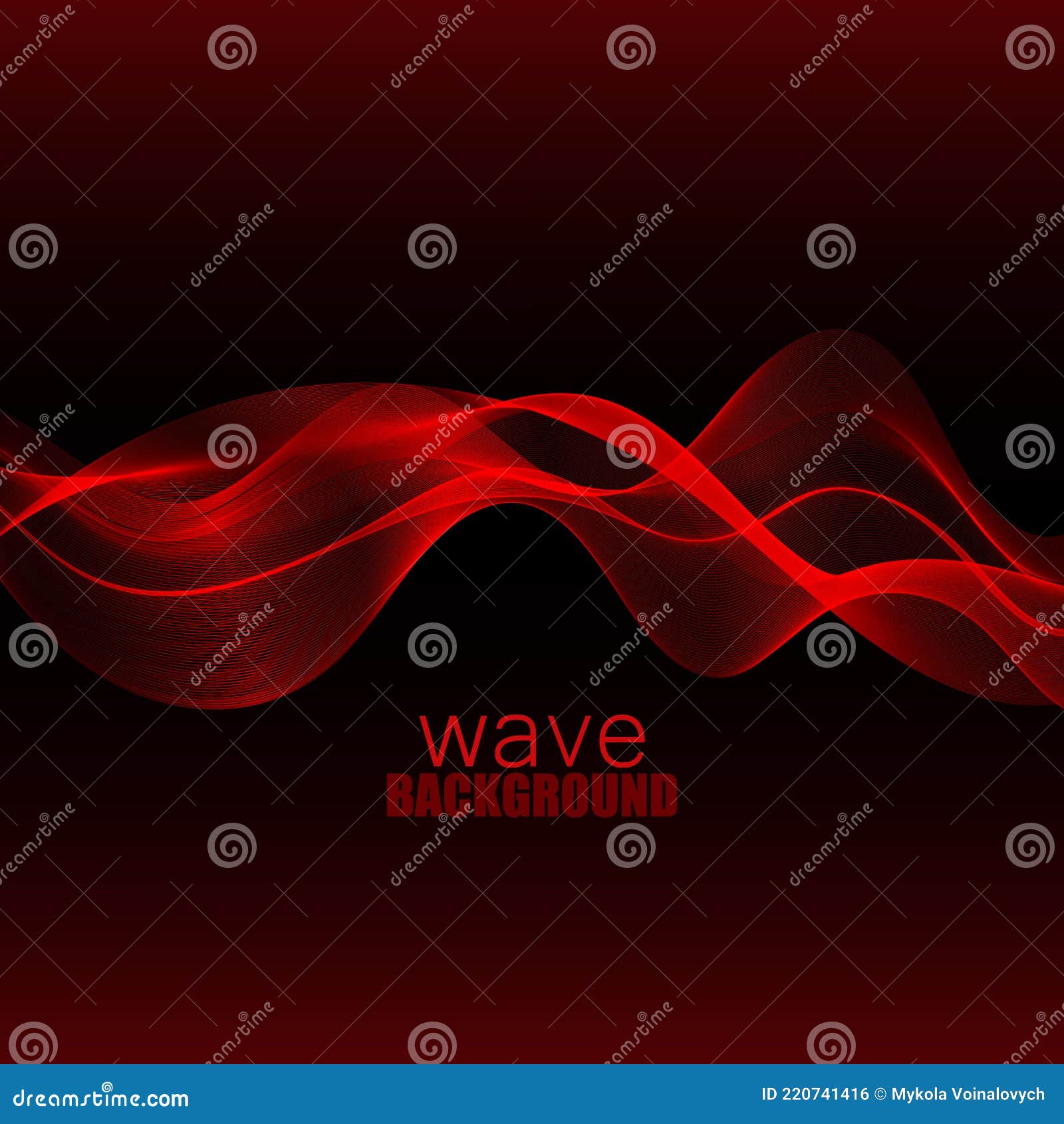 Red Smooth Transparent Wave Stream Line Abstract Header Layout. Vector ...