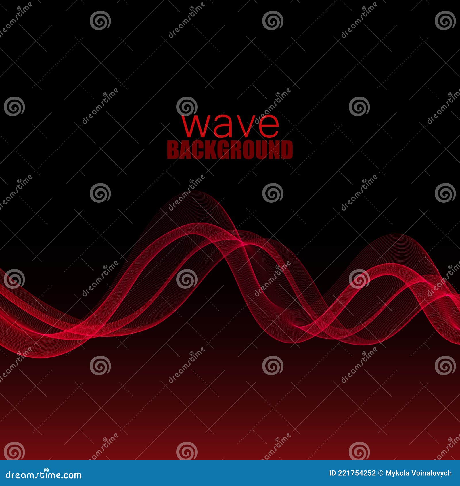 Red Smooth Transparent Wave Stream Line Abstract Header Layout. Vector ...