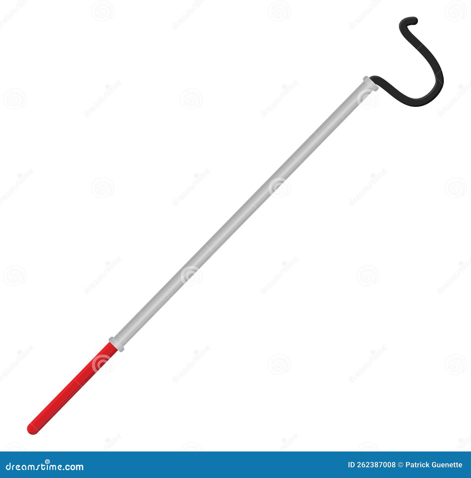Red snake hook, icon stock vector. Illustration of worm - 262387008