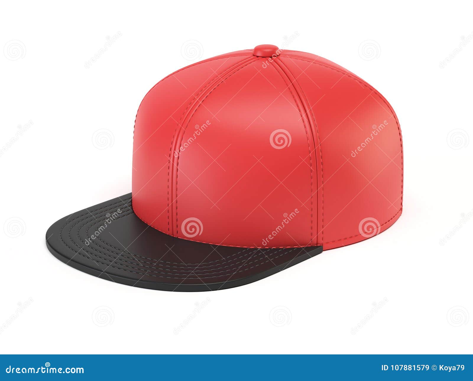 Red Snap Back Mock Up, Blank Hat Template, Various Views, Isolated on ...