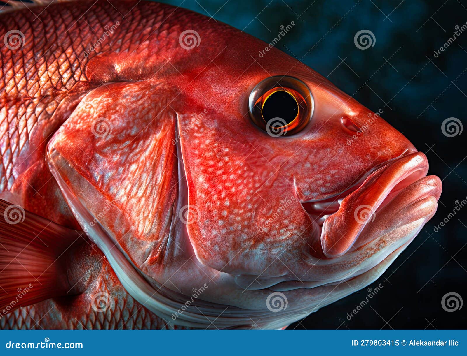 Red Snapper in the Ocean Water. Ai Generative Stock Illustration ...