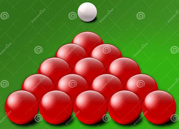 Red snooker balls triangle stock illustration. Illustration of ...