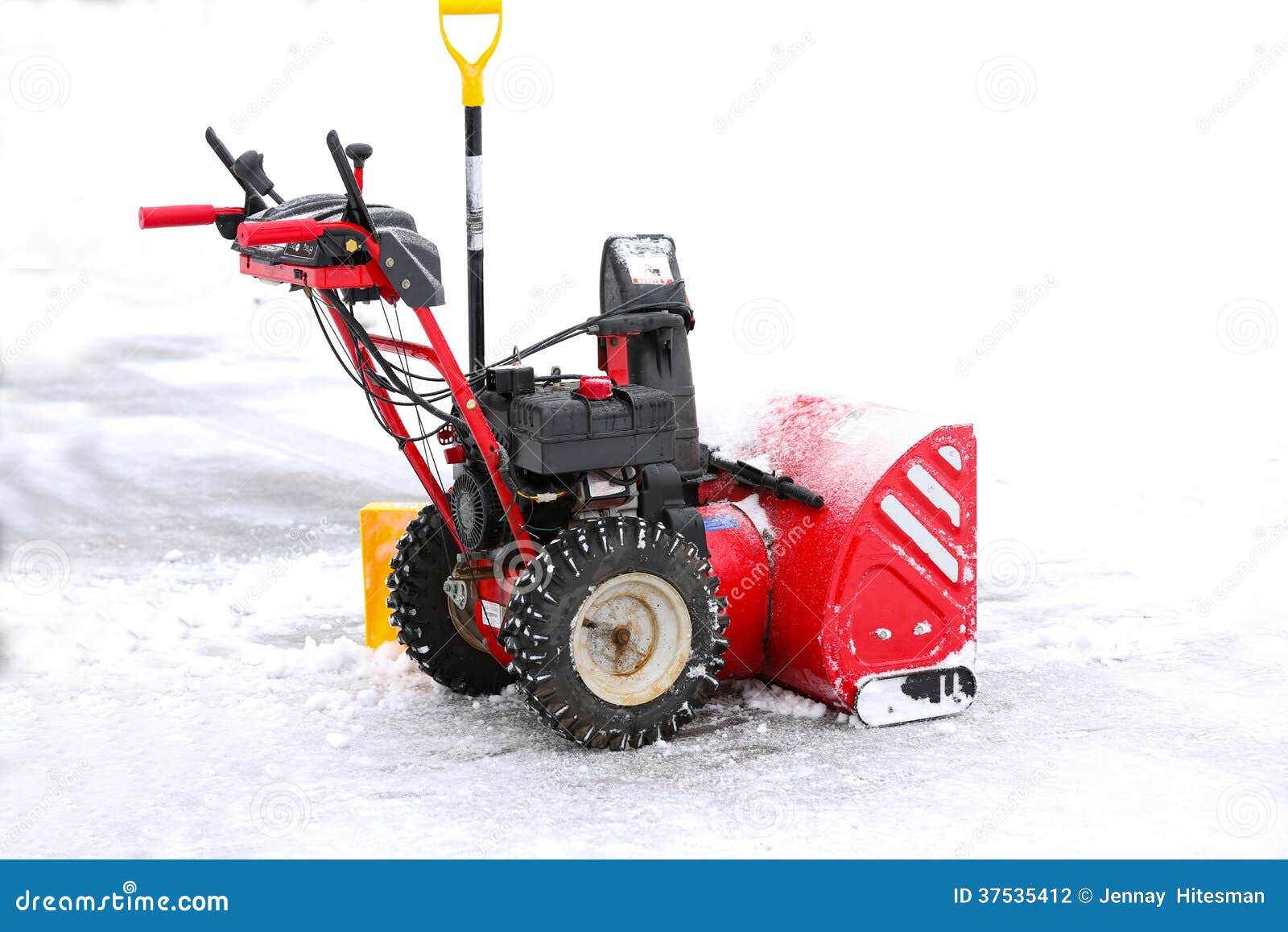Red Snow Blower stock photo. Image of shovel, small, winter - 37535412