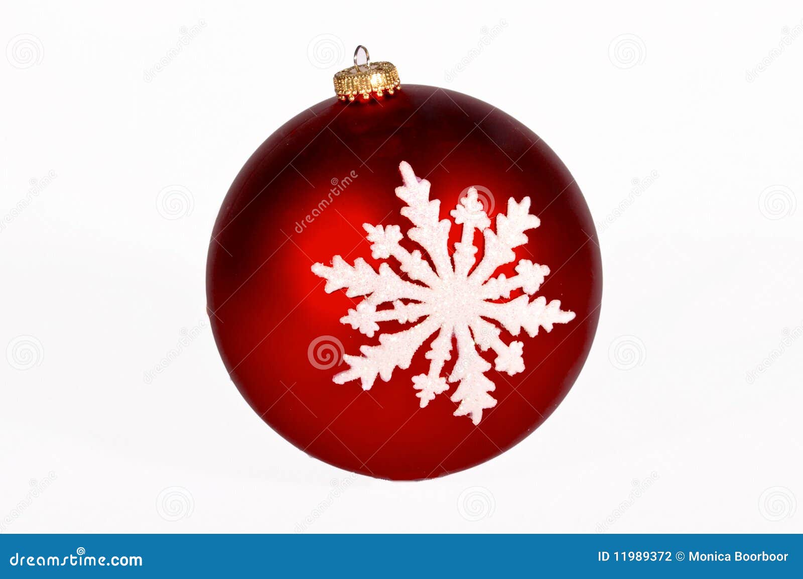Red snowflake ornament stock photo. Image of ball, festive - 11989372