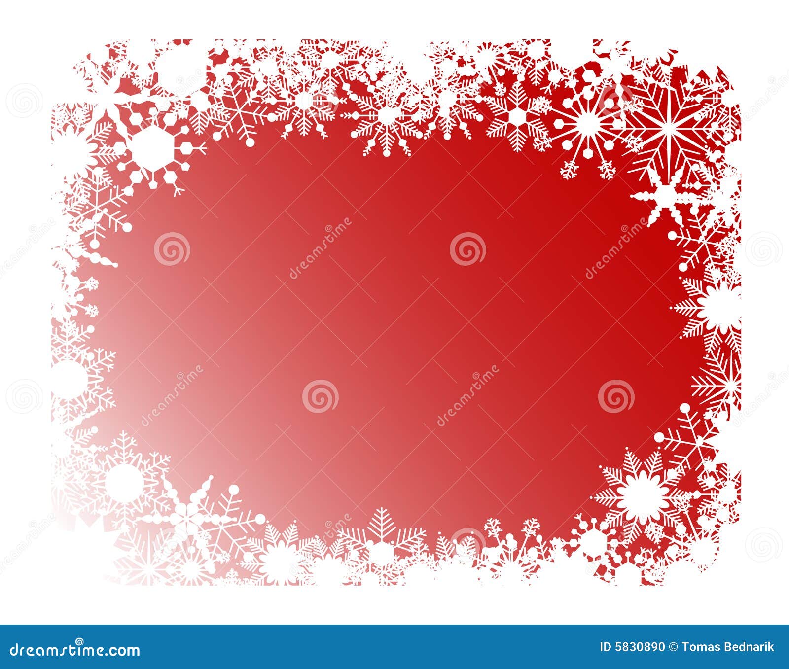 Red snowflakes frame stock vector. Illustration of celebration - 5830890