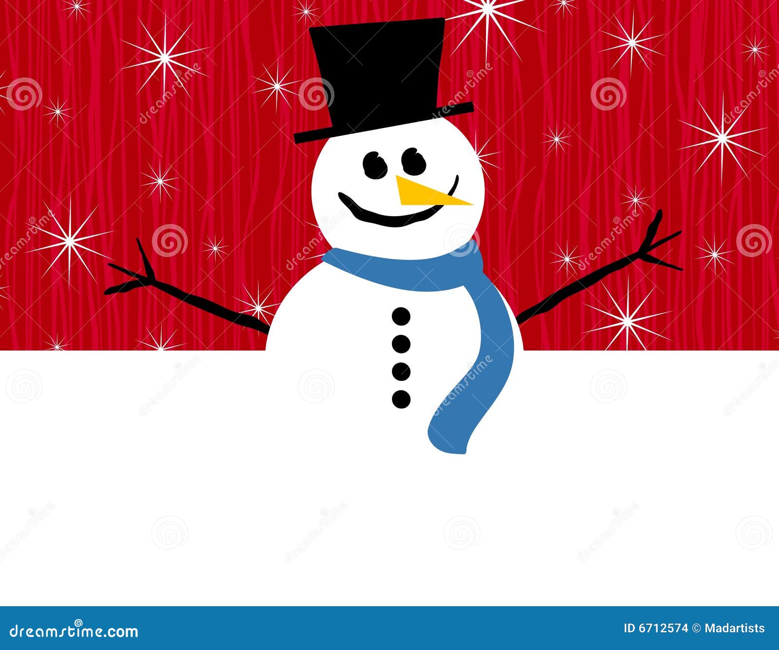 Red Snowman Border stock illustration. Illustration of illustrations ...