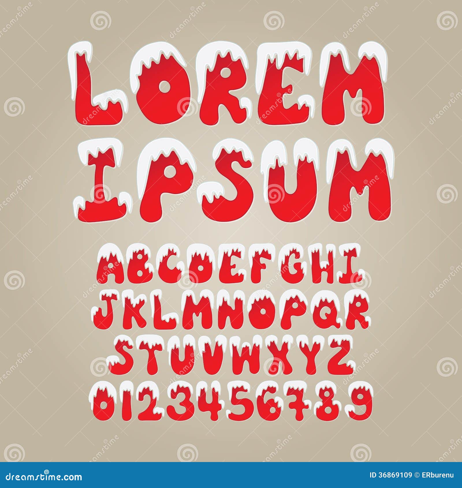 Snowy Alphabet With Letters A, B, C. Lettes Made Of Snow. Winter Font ...