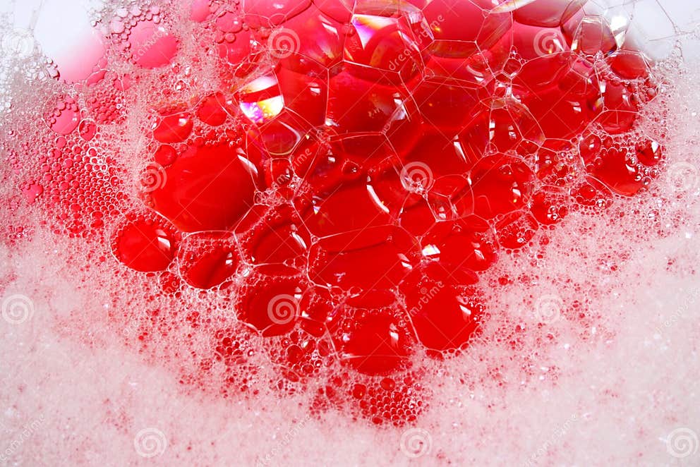 Red soap Bubbles stock image. Image of splash, clear - 12917653