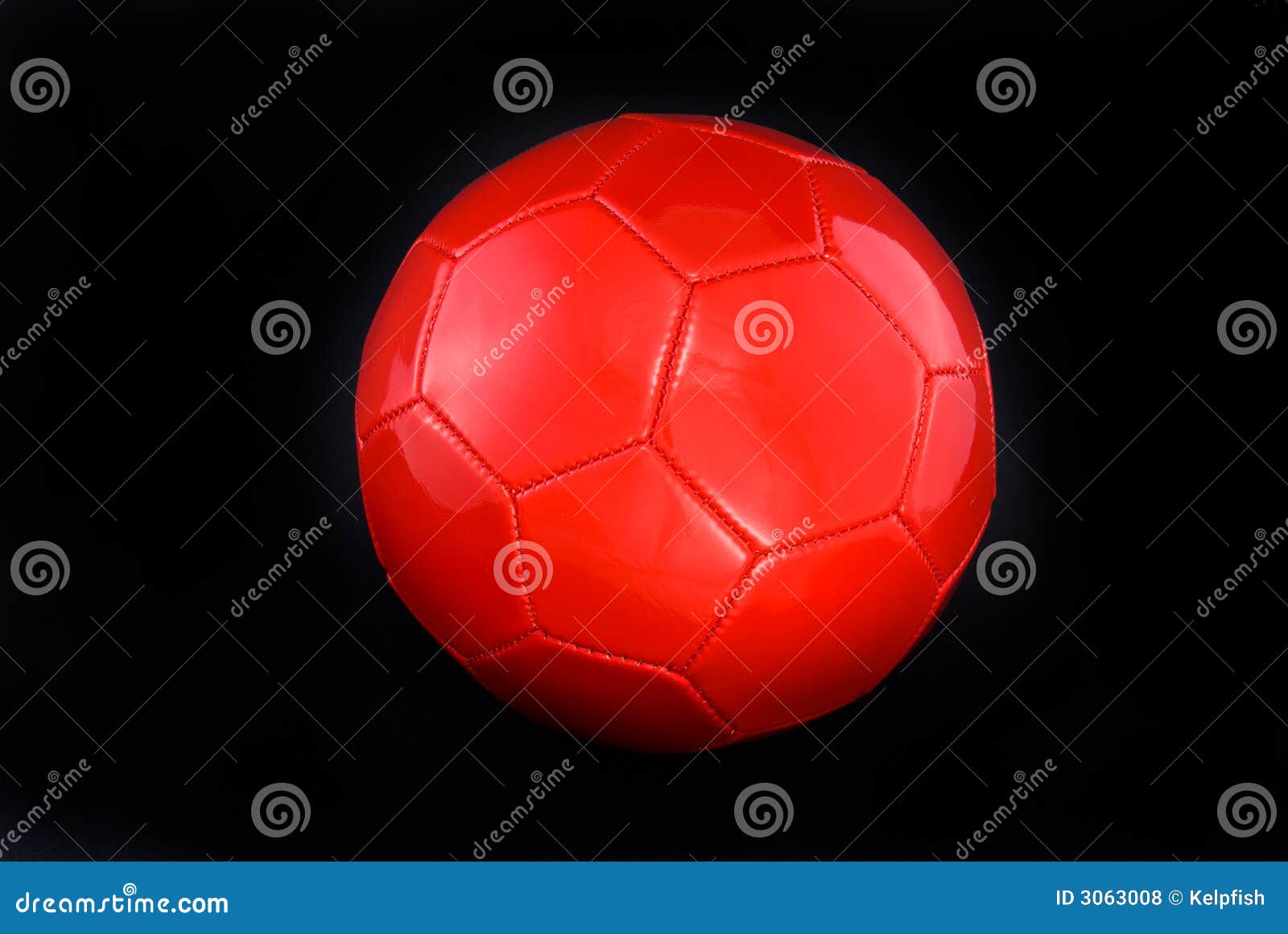 Red soccer ball stock photo. Image of isolated, ball, black - 3063008