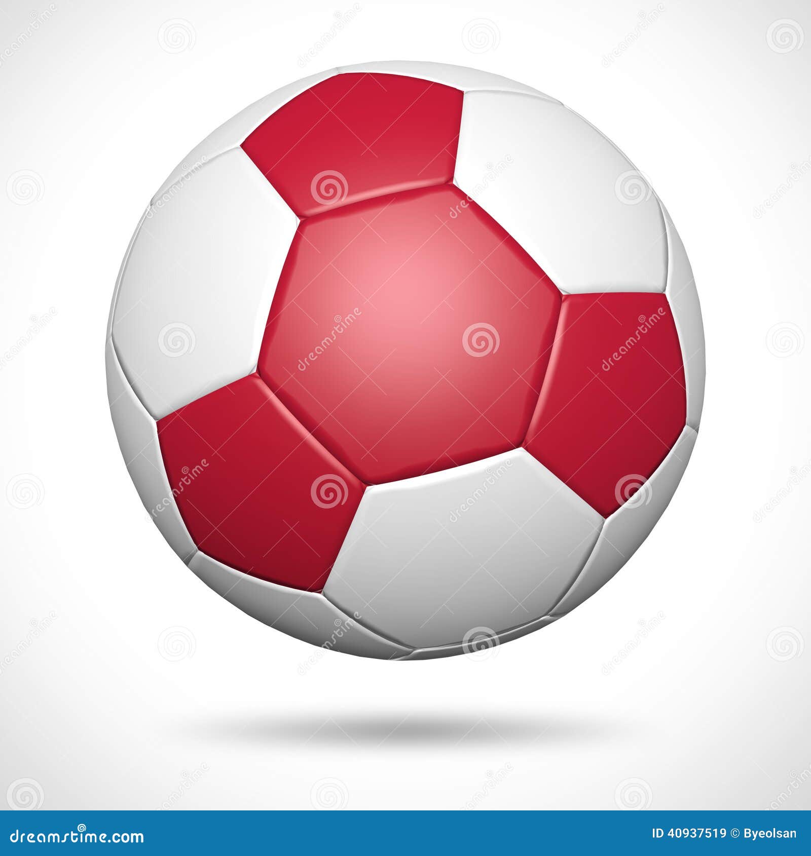 Red soccer ball stock illustration. Illustration of fifa - 40937519
