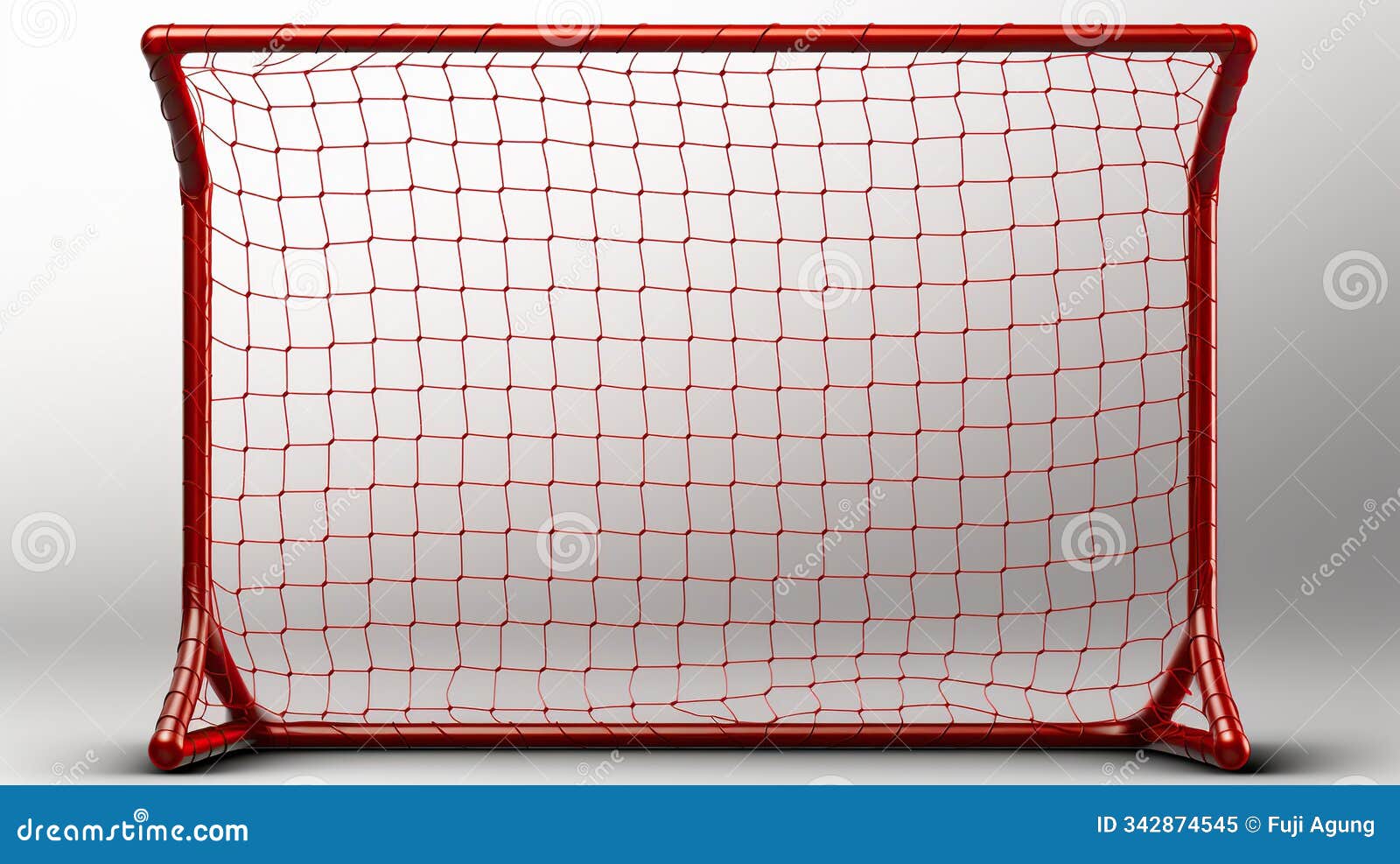 A Red Soccer Goal with a White Background Stock Illustration ...