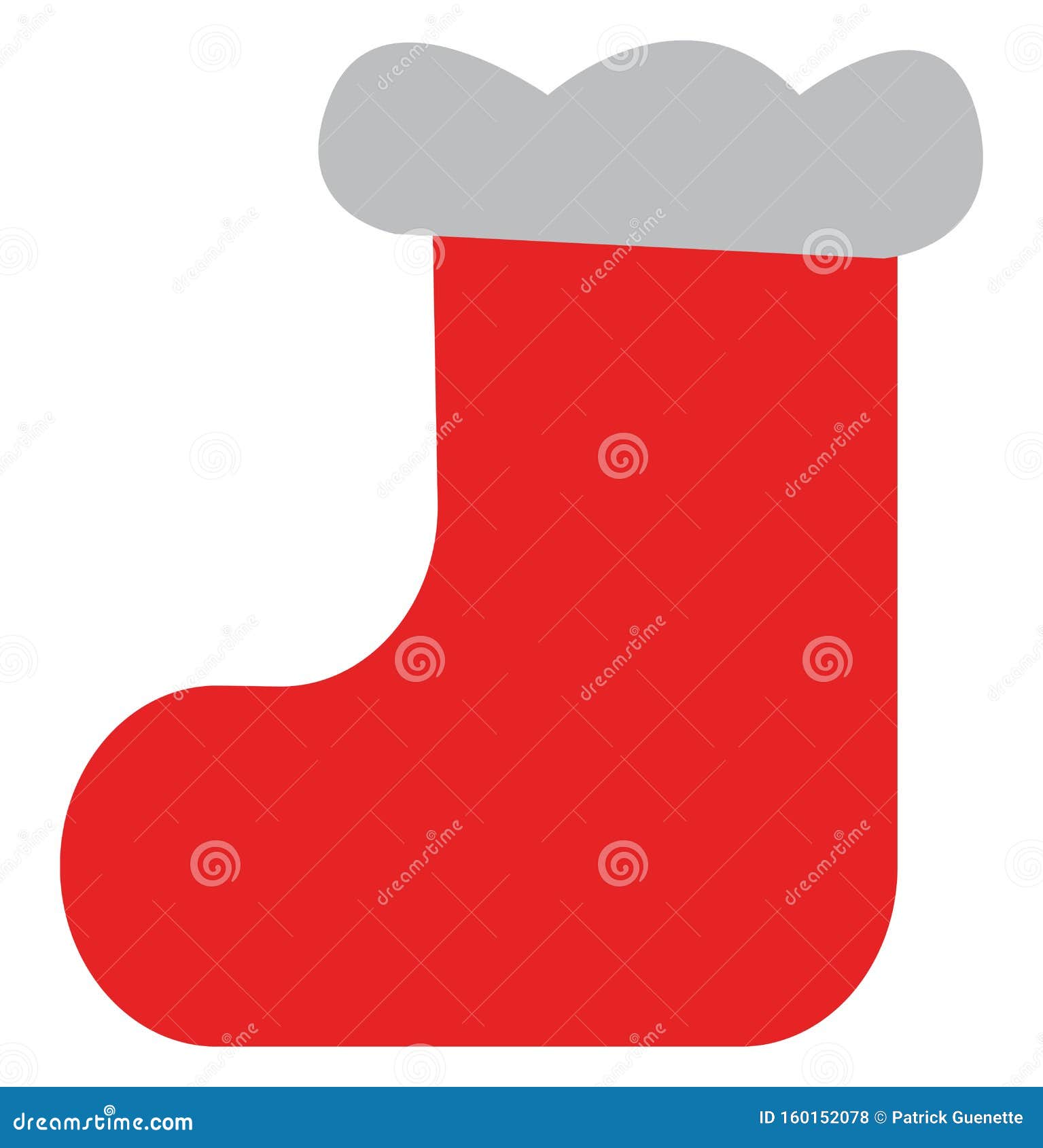 A Red Sock with White Border Vector or Color Illustration Stock Vector ...