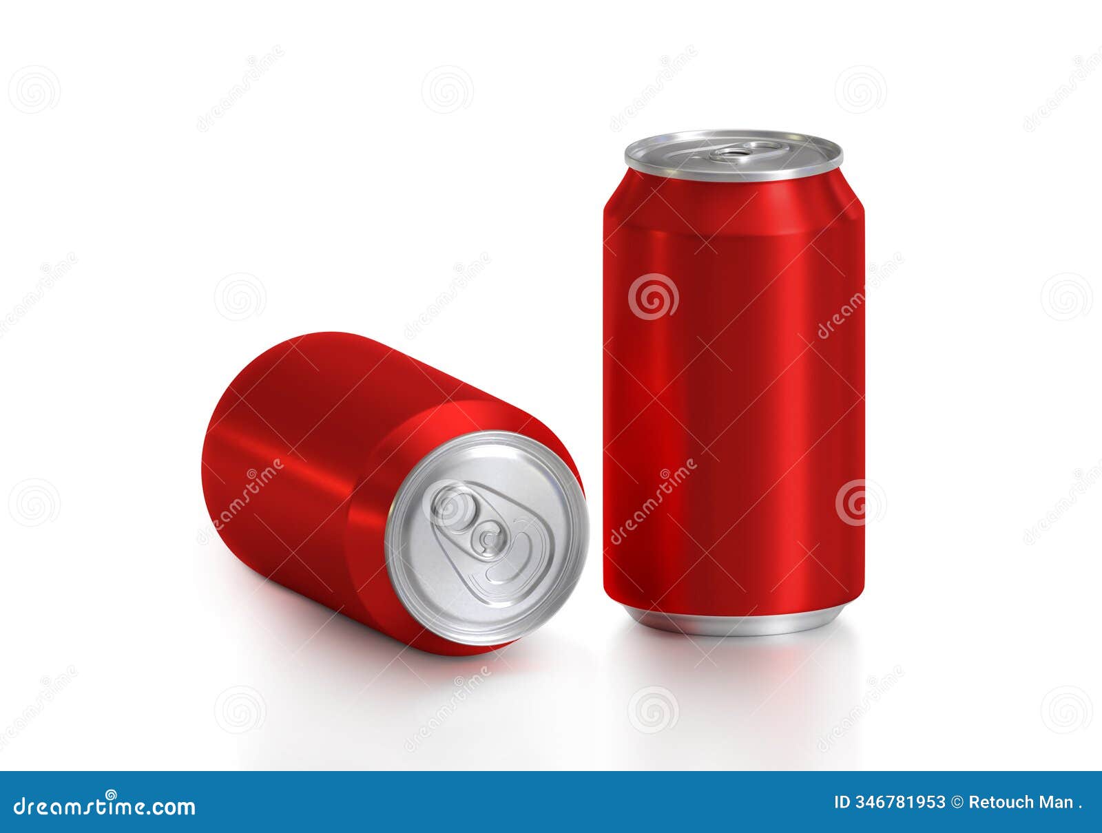 Red Soda Aluminum Can on White Background Stock Illustration ...