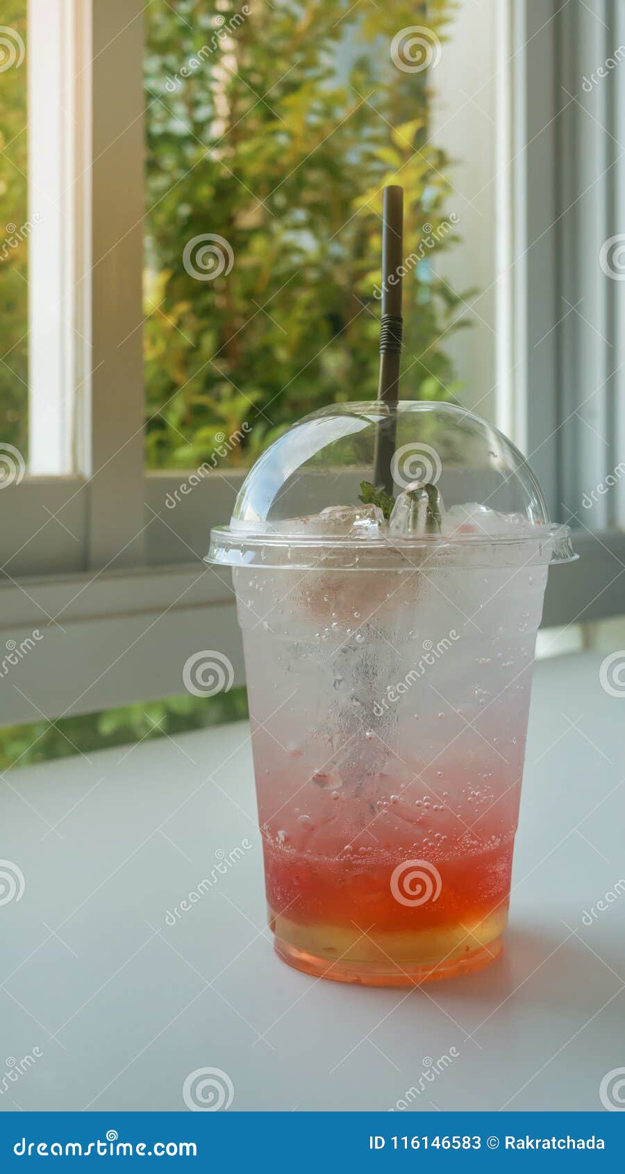 Red soda on table stock image. Image of beverage, juice - 116146583