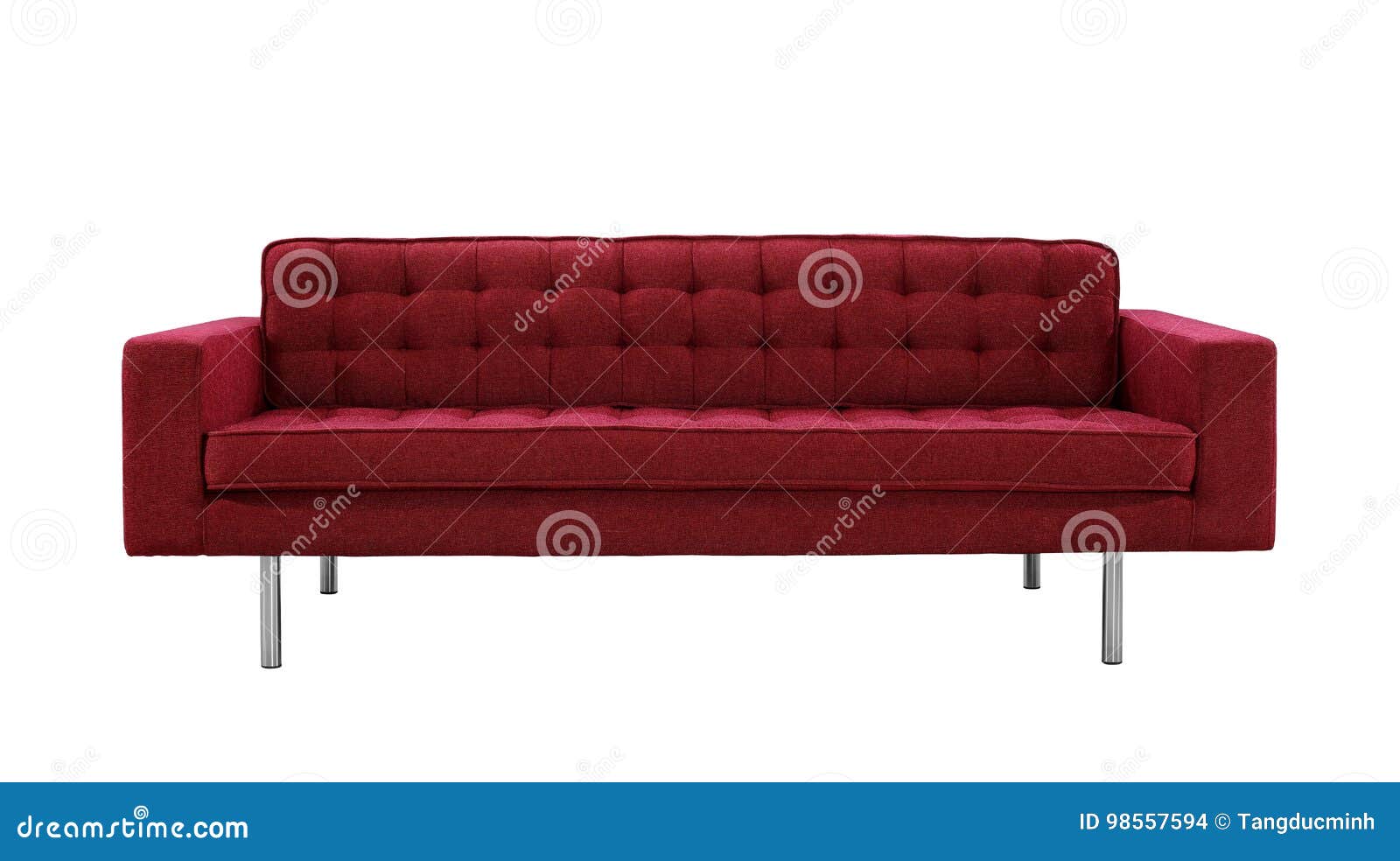 Red Sofa on White Background Stock Photo - Image of sofa, background ...