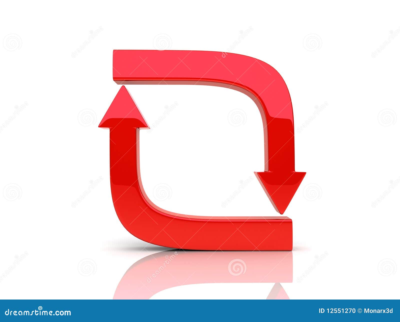 Red soft arrows in cycle stock illustration. Illustration of abstract ...