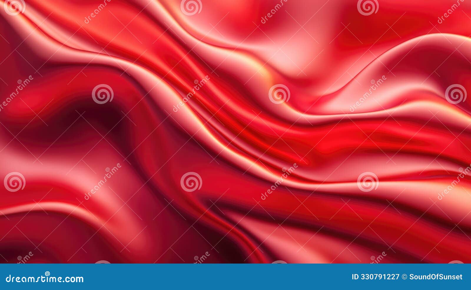 Red Soft Satin Fabric Waves Background Design. Texture with Smooth ...