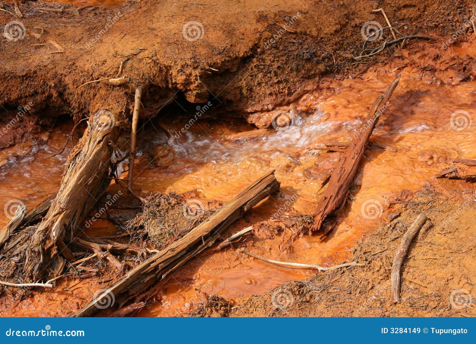 Red soil in Canada stock image. Image of stream, canadian - 3284149