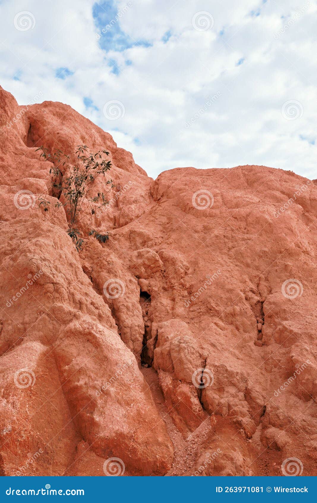 Red Soil in the Desert Mountain Stock Image - Image of grungy, future ...