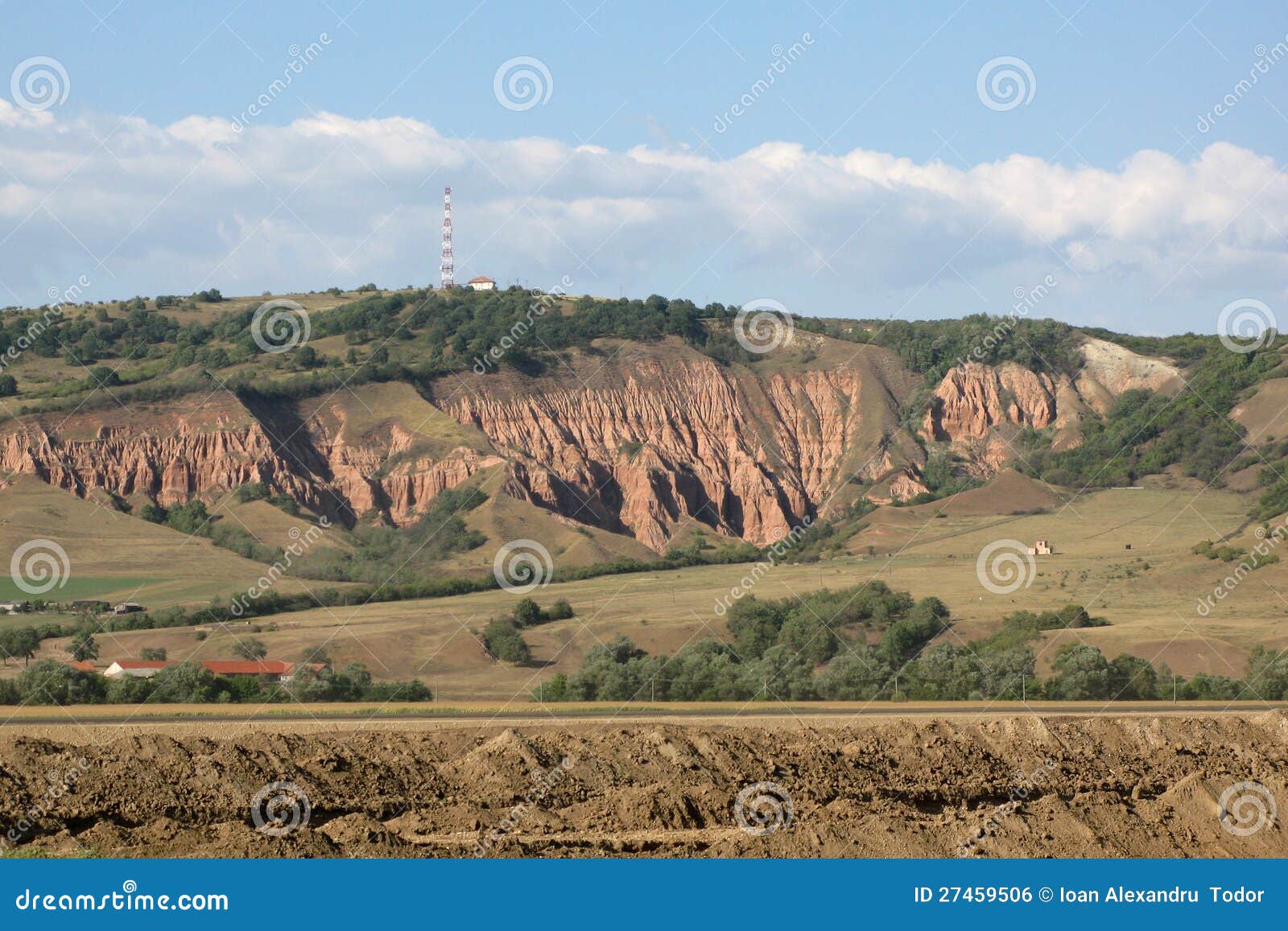 Red soil erosion stock photo. Image of scape, romania - 27459506