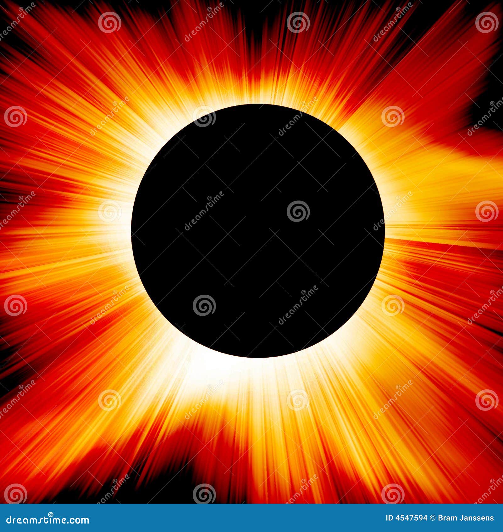 Red solar eclipse stock illustration. Illustration of cosmos - 4547594