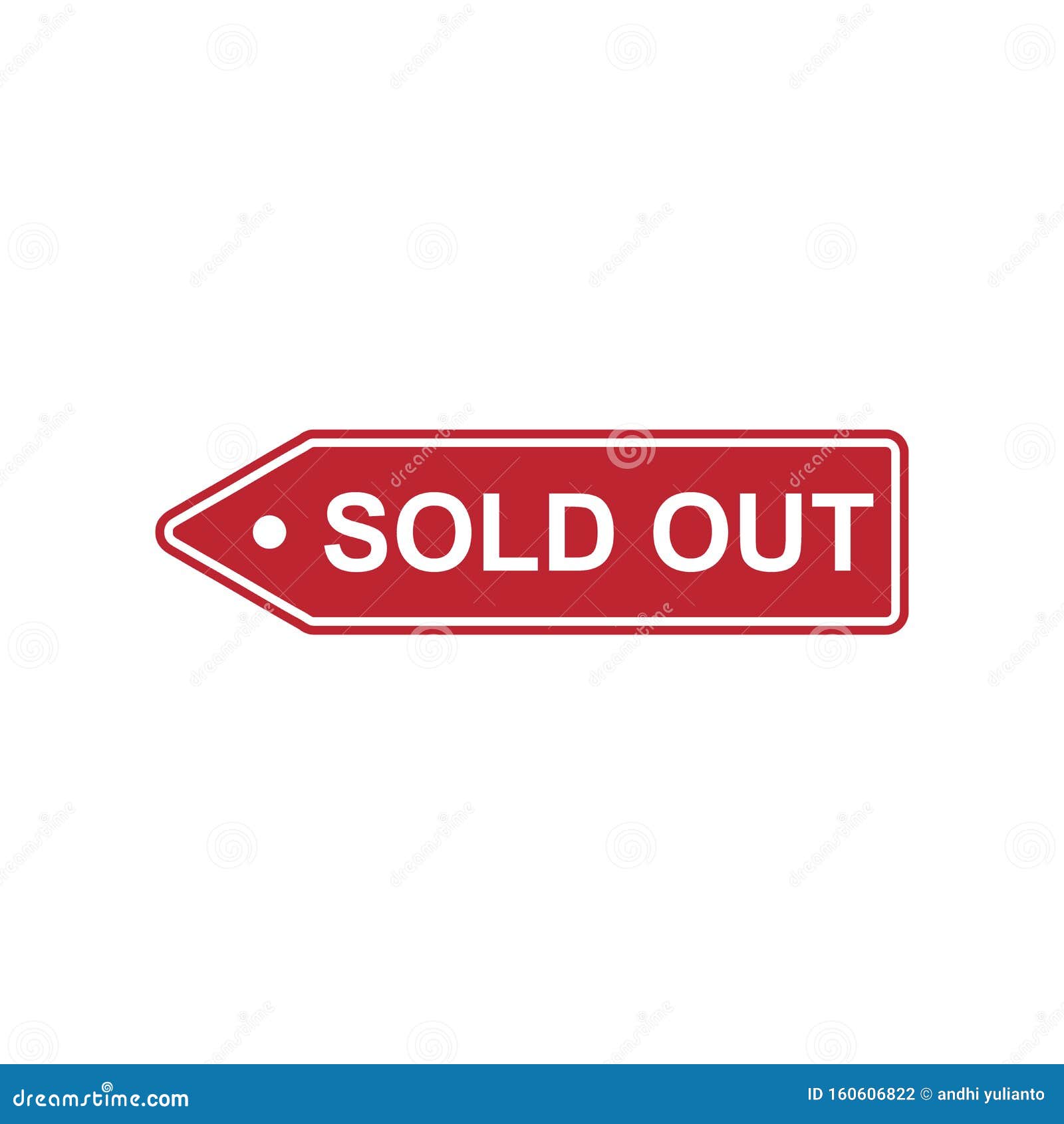 Red Sold Out Mark Label or Sticker Vector Design Stock Illustration ...