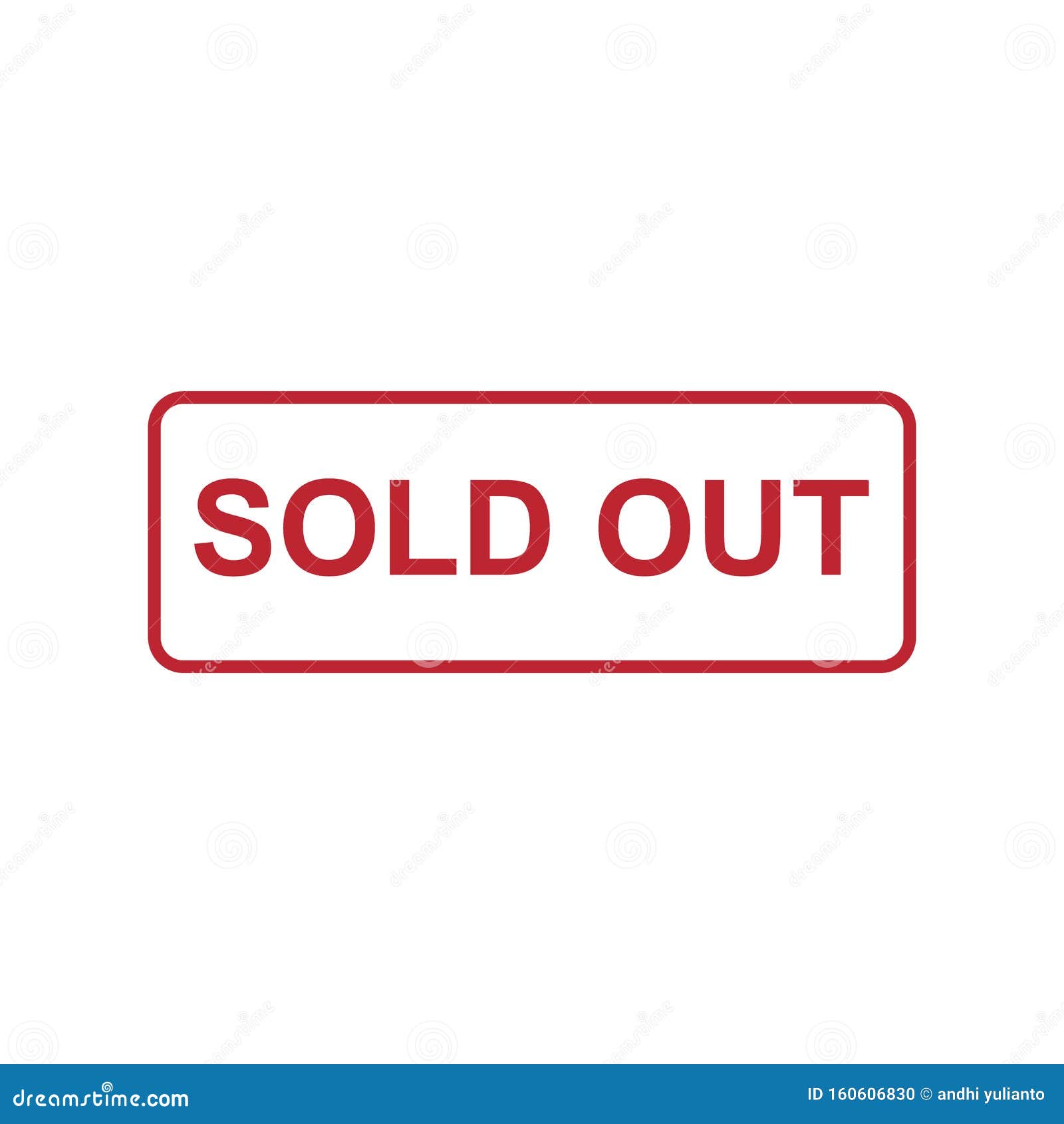 Red Sold Out Mark Label or Sticker Vector Design Stock Photo - Image of ...