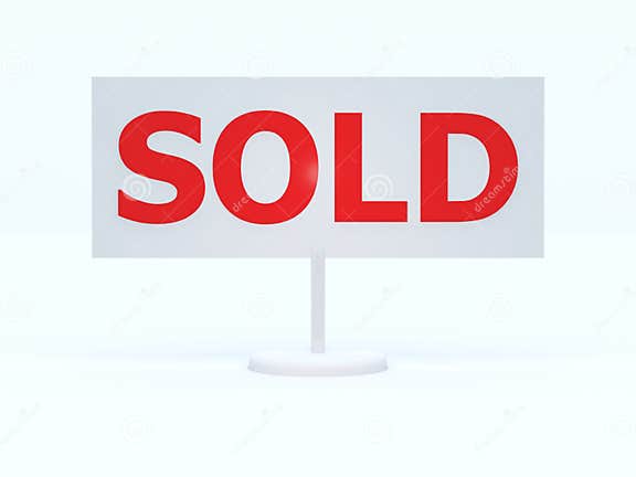 Red sold tag stock illustration. Illustration of christmas - 12722481