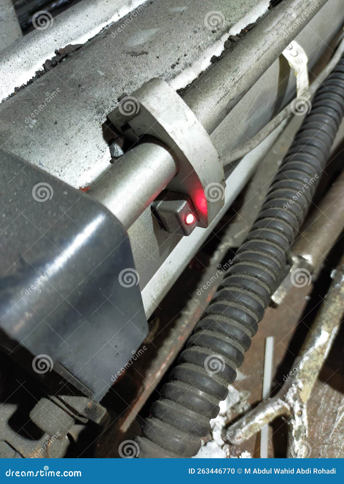 Red solenoid valve sensor stock photo. Image of sensor - 263446770