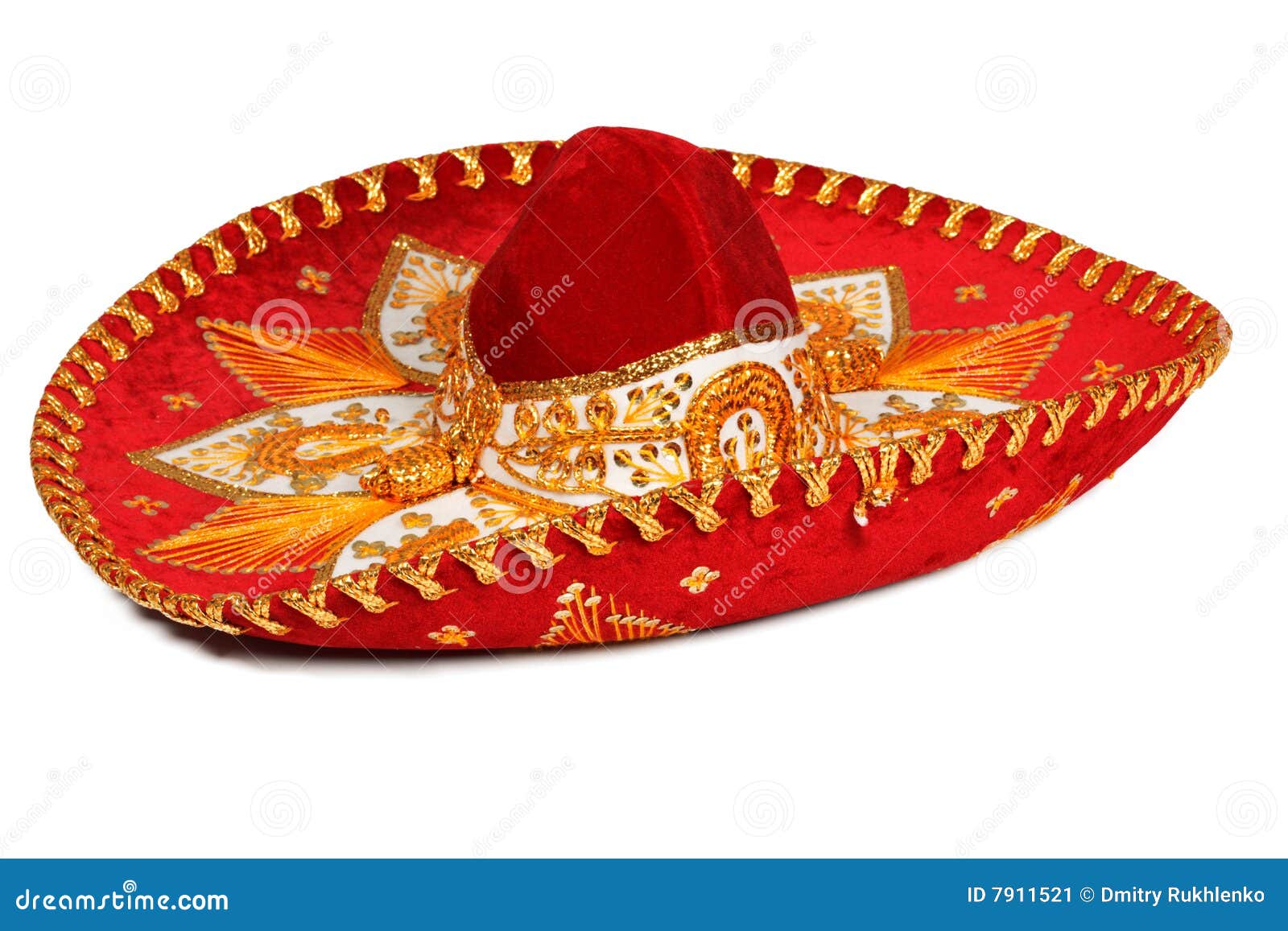 Red sombrero isolated stock image. Image of traditional - 7911521