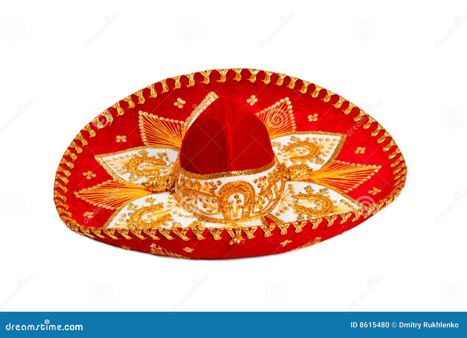 Red sombrero isolated stock photo. Image of souvenir, traditional - 8615480