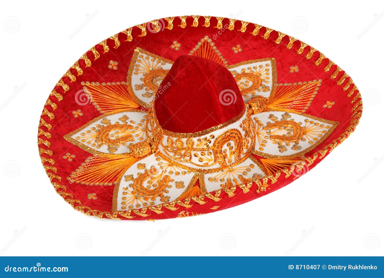 Red sombrero isolated stock image. Image of mexico, white - 8710407