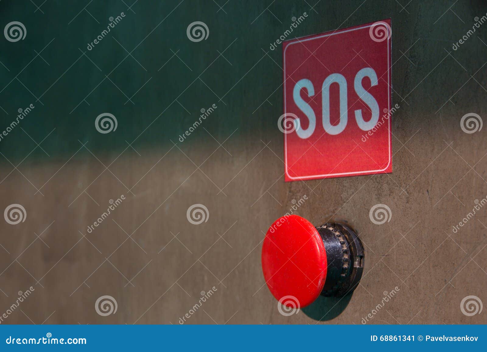 The Red SOS Button on a Gray Background Stock Image - Image of security ...