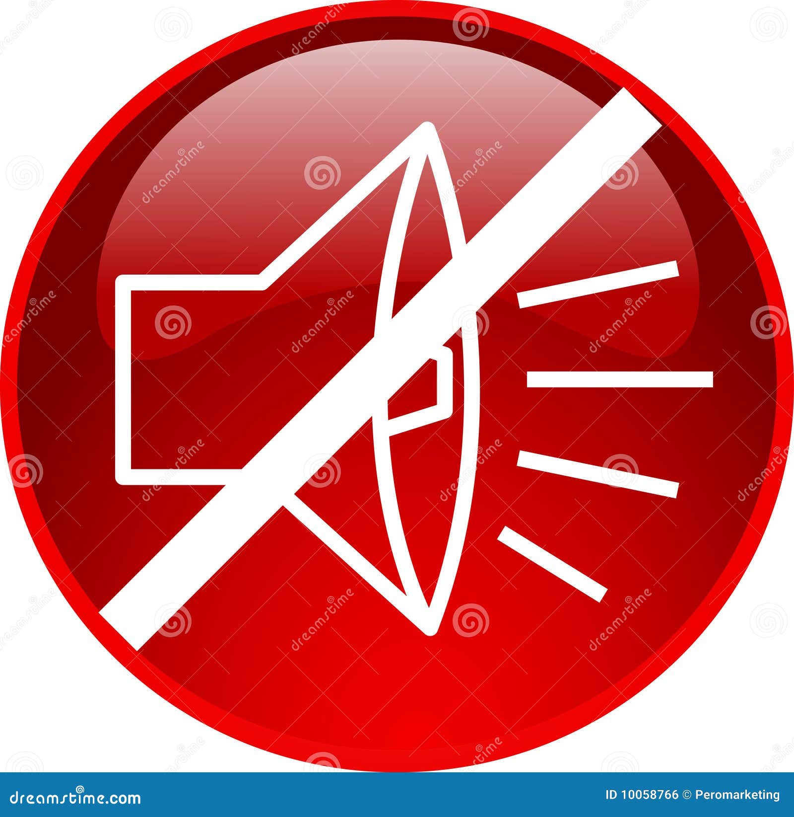 Red sound off button stock illustration. Illustration of optional ...