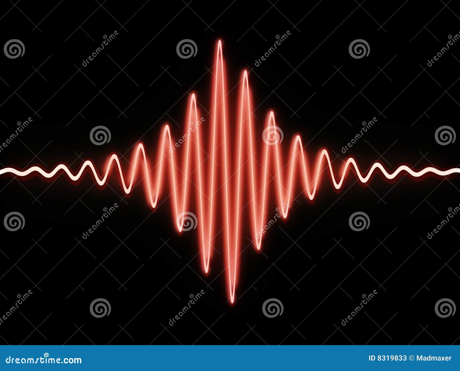 Red sound wave stock illustration. Illustration of light - 8319833