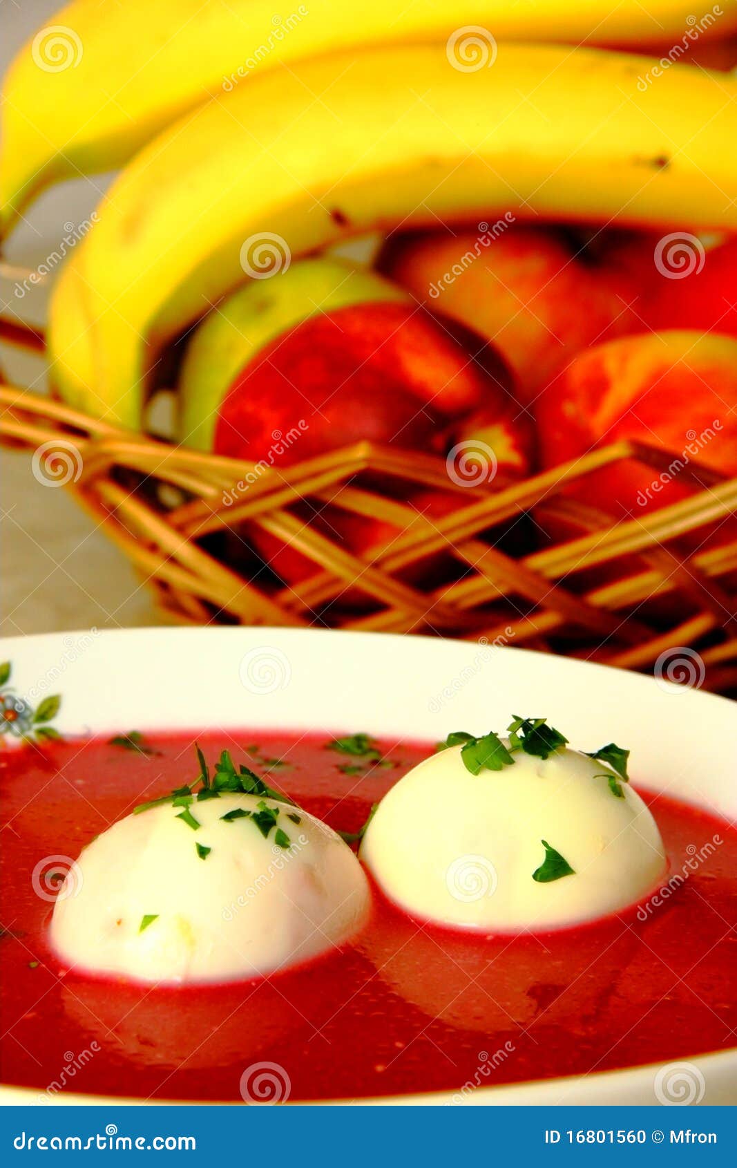 Red soup stock photo. Image of dill, boiled, healthy - 16801560