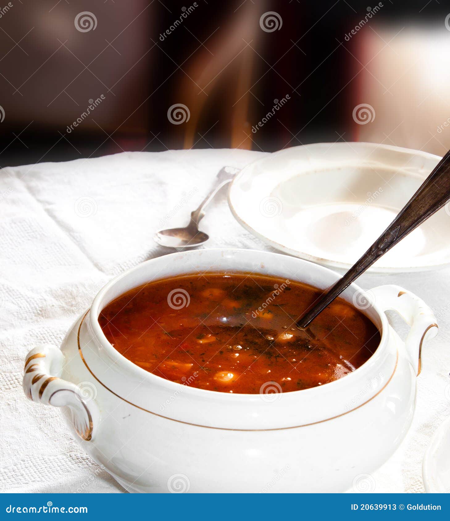 Red soup stock image. Image of peasant, dinner, cooked - 20639913