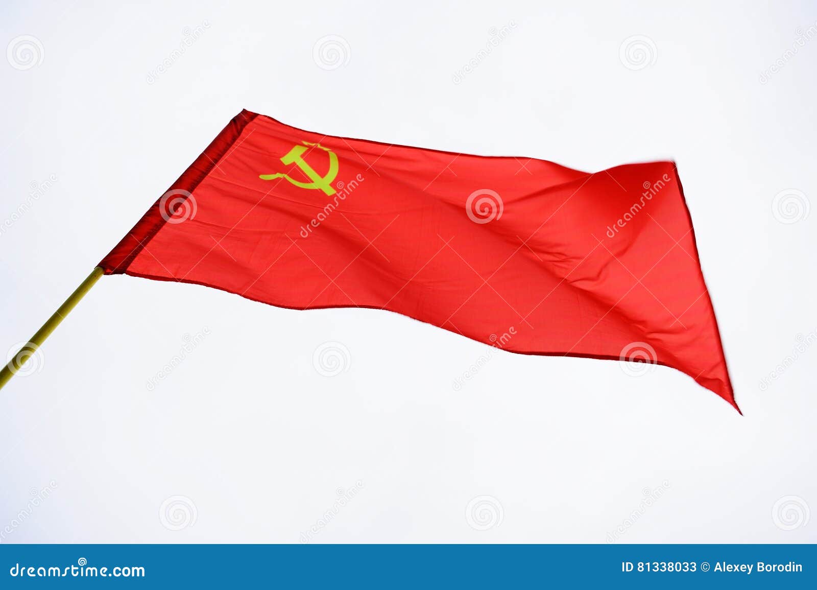 Red Soviet flag stock image. Image of historical, communism - 81338033