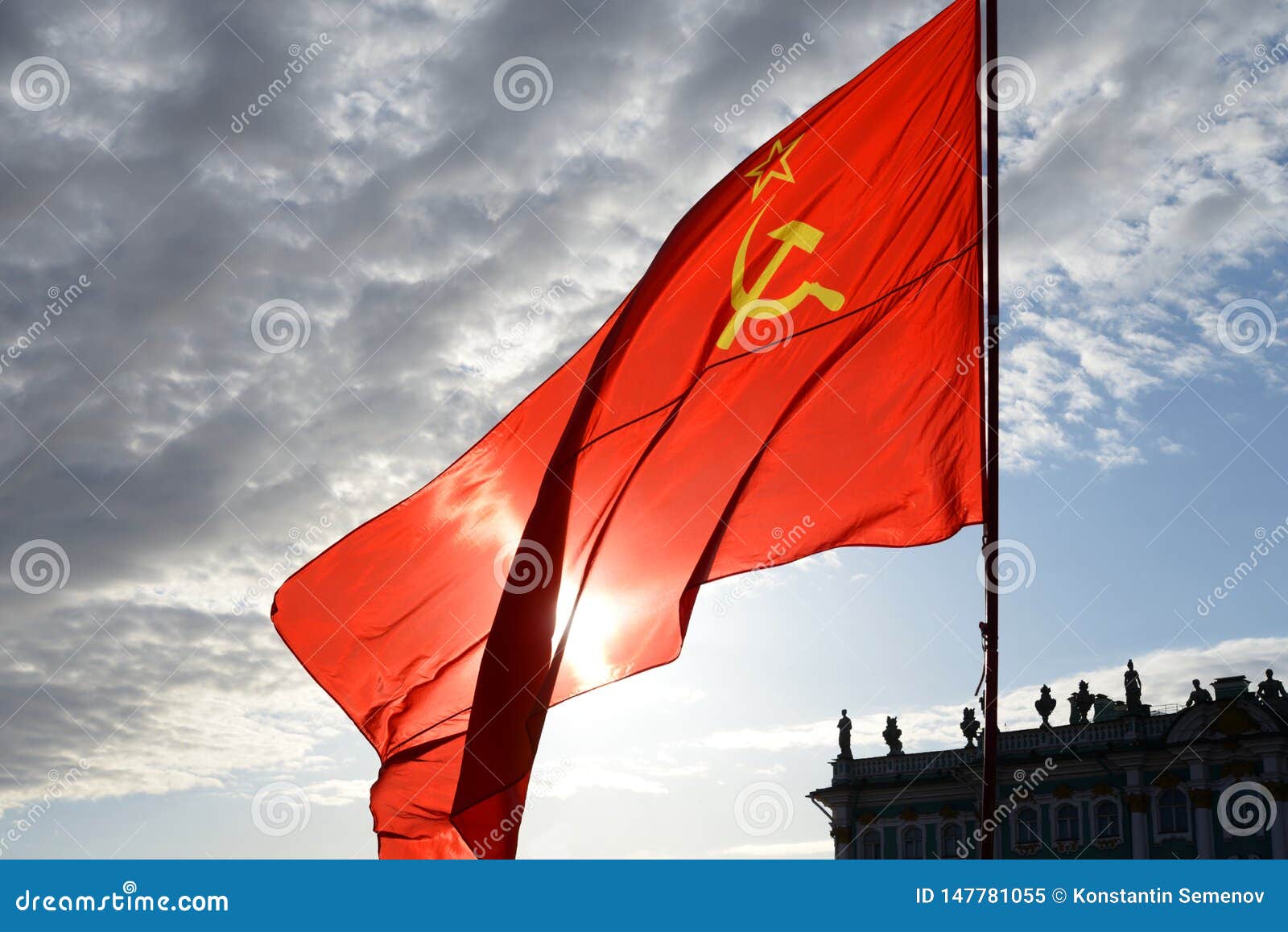 Red soviet flag stock image. Image of sign, history - 147781055