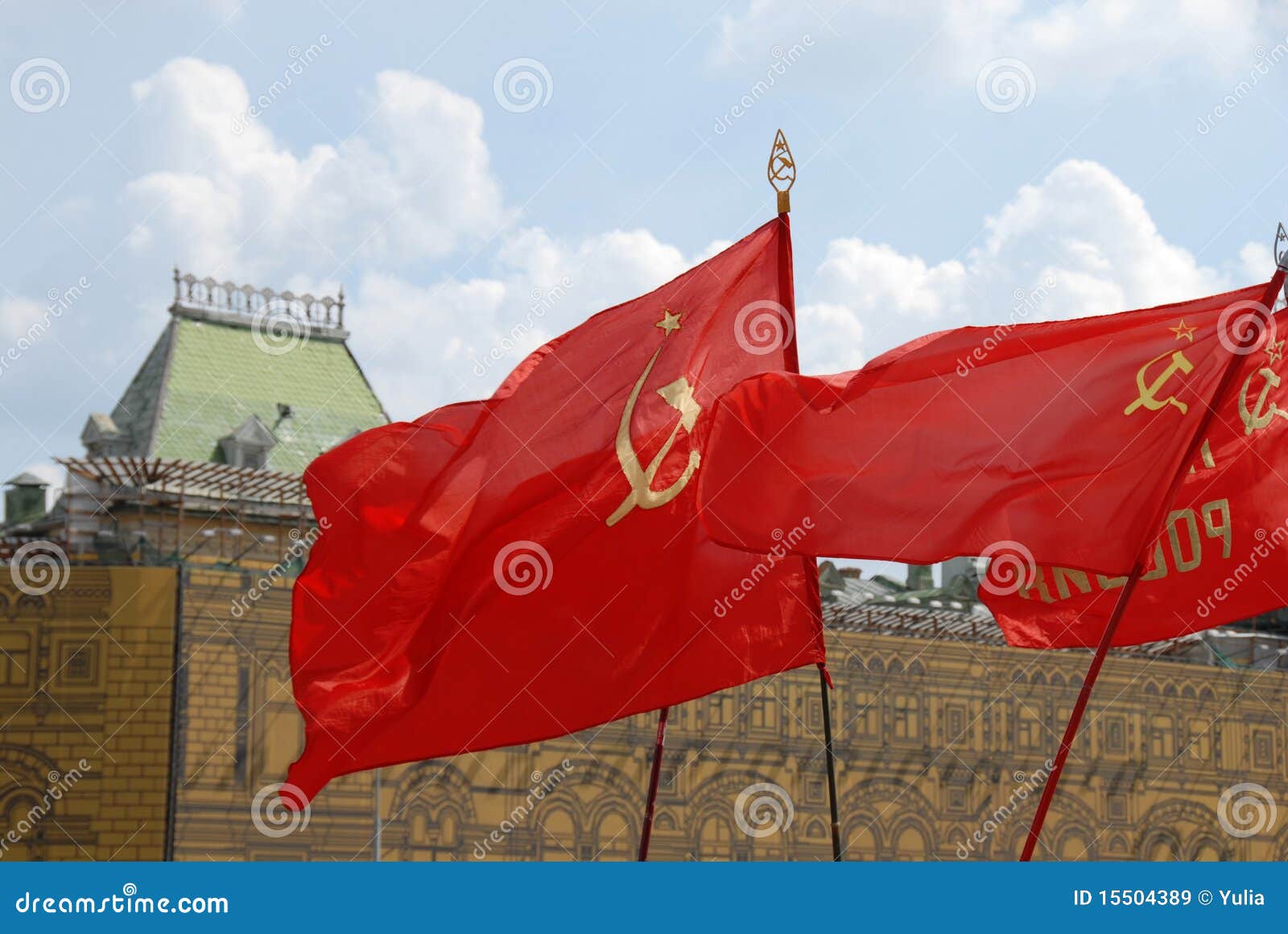 Red Soviet Flags on Red Square in Moscow Stock Image - Image of russia ...