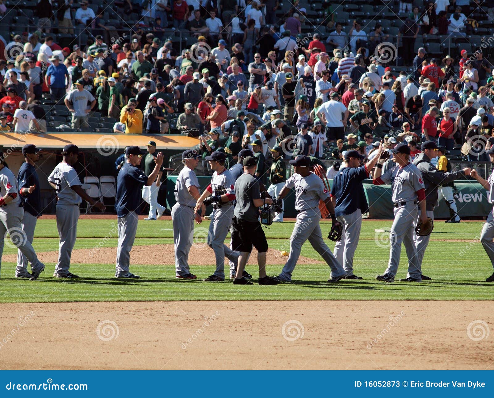Red Sox Shake Hands at End of Game Editorial Stock Photo - Image of ...