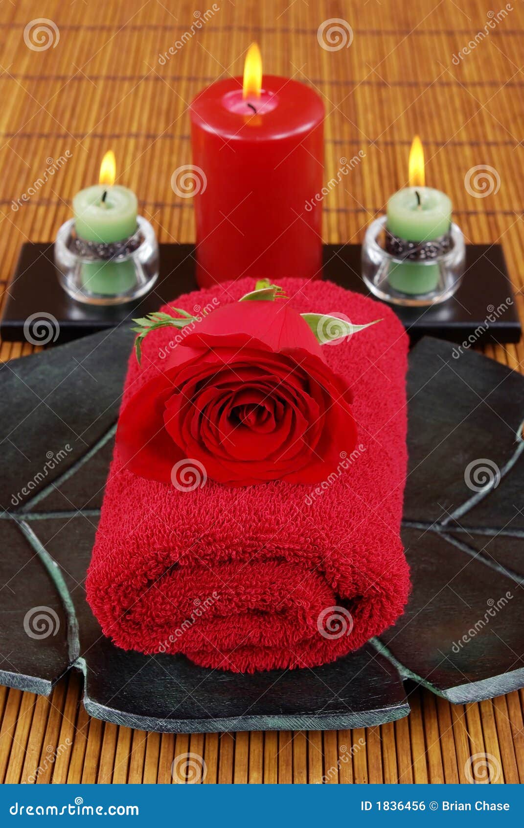 Red Spa stock photo. Image of floral, aromatherapy, candle - 1836456