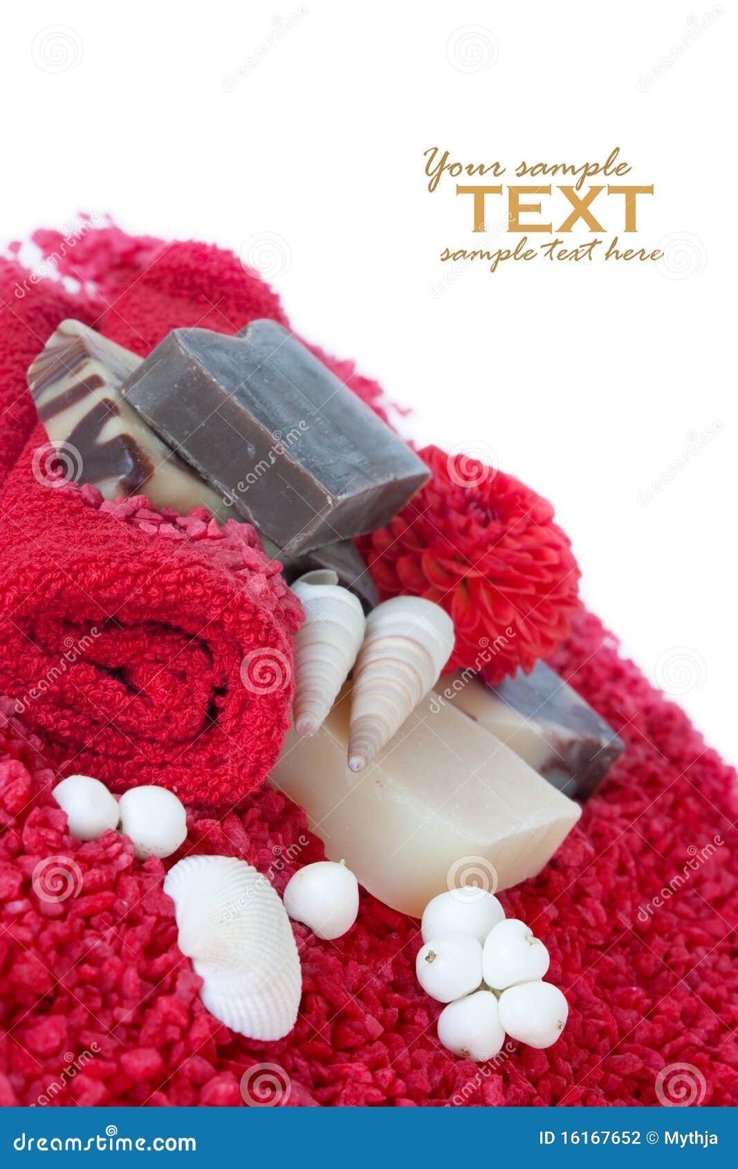 Red spa setting stock photo. Image of petals, hygiene - 16167652