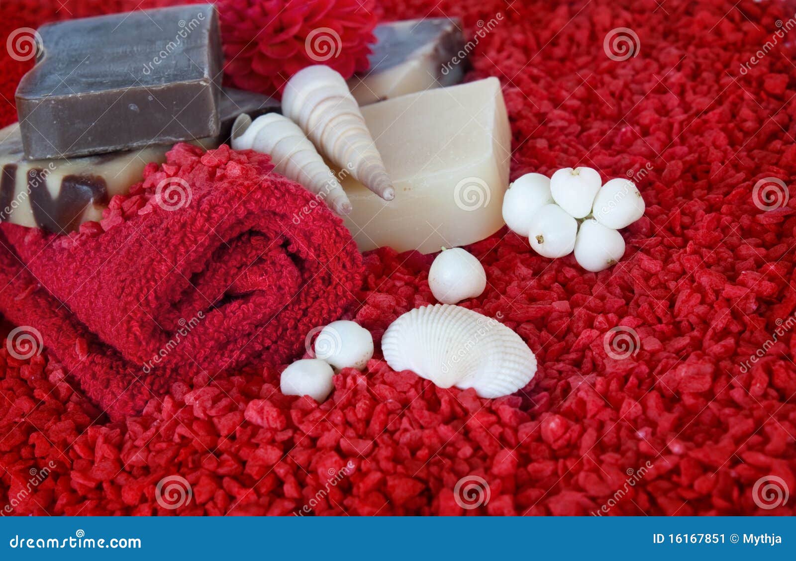 Red spa setting stock image. Image of beauty, background - 16167851