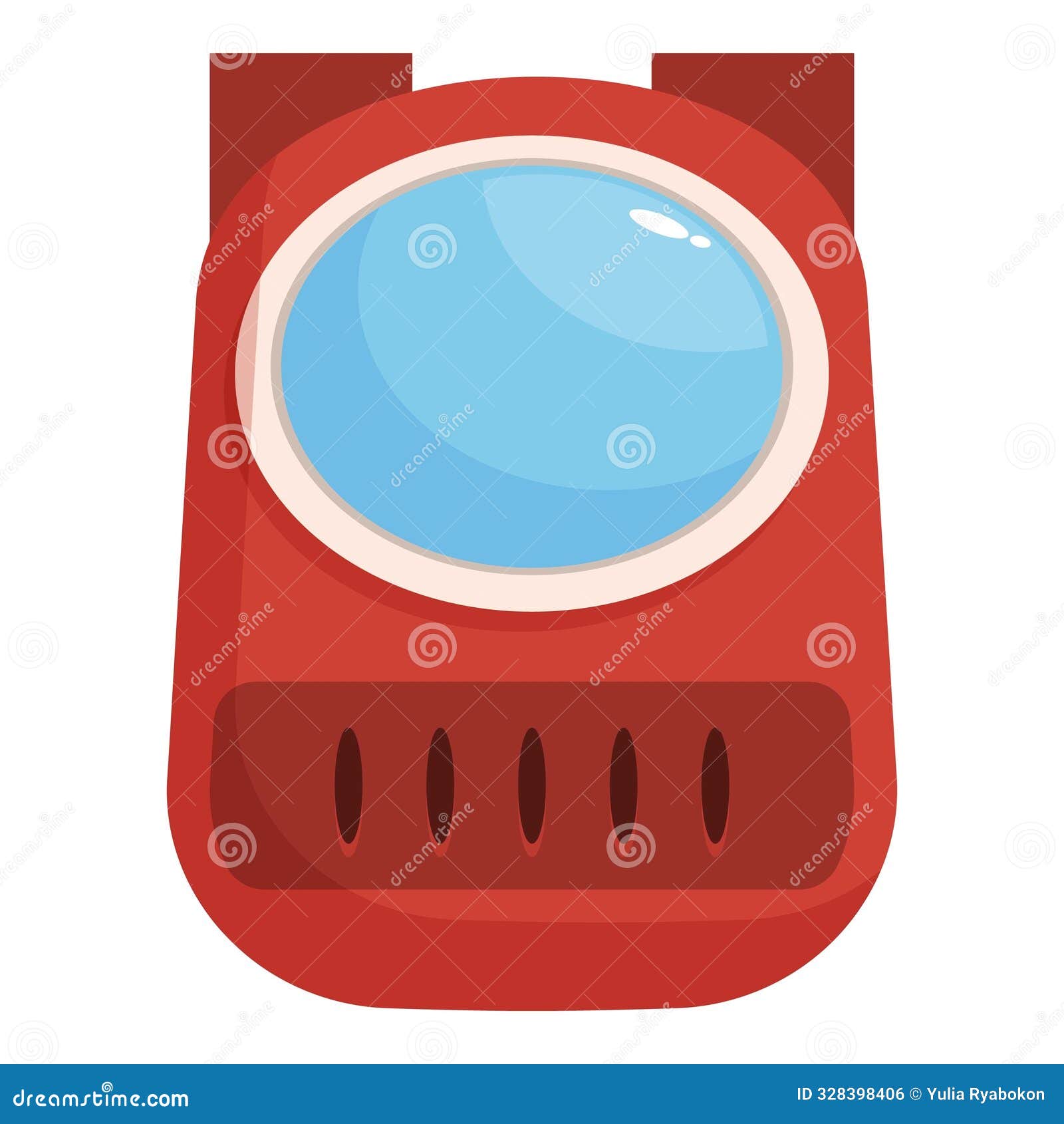 Space Capsule Docking Station With Entrance Hatch On Platform Cartoon ...