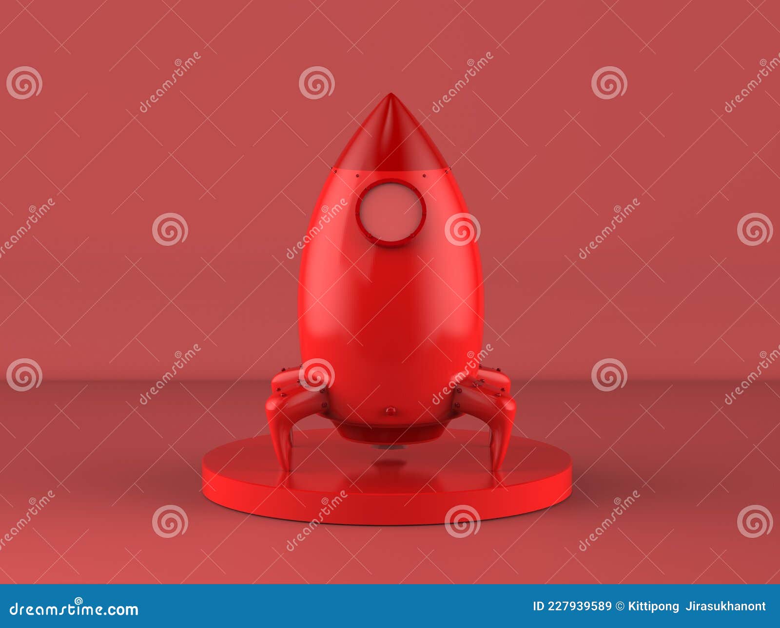 Red Space Shuttle on Red Background Stock Illustration - Illustration ...